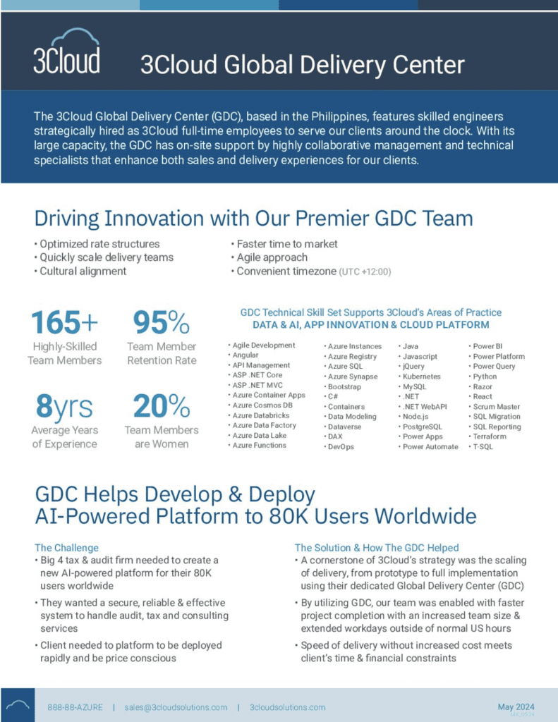 Global Delivery Center - 3Cloud